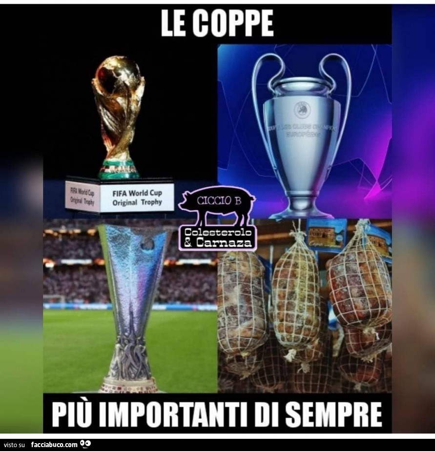 Tutti i meme su Coppa Salume - Facciabuco.com