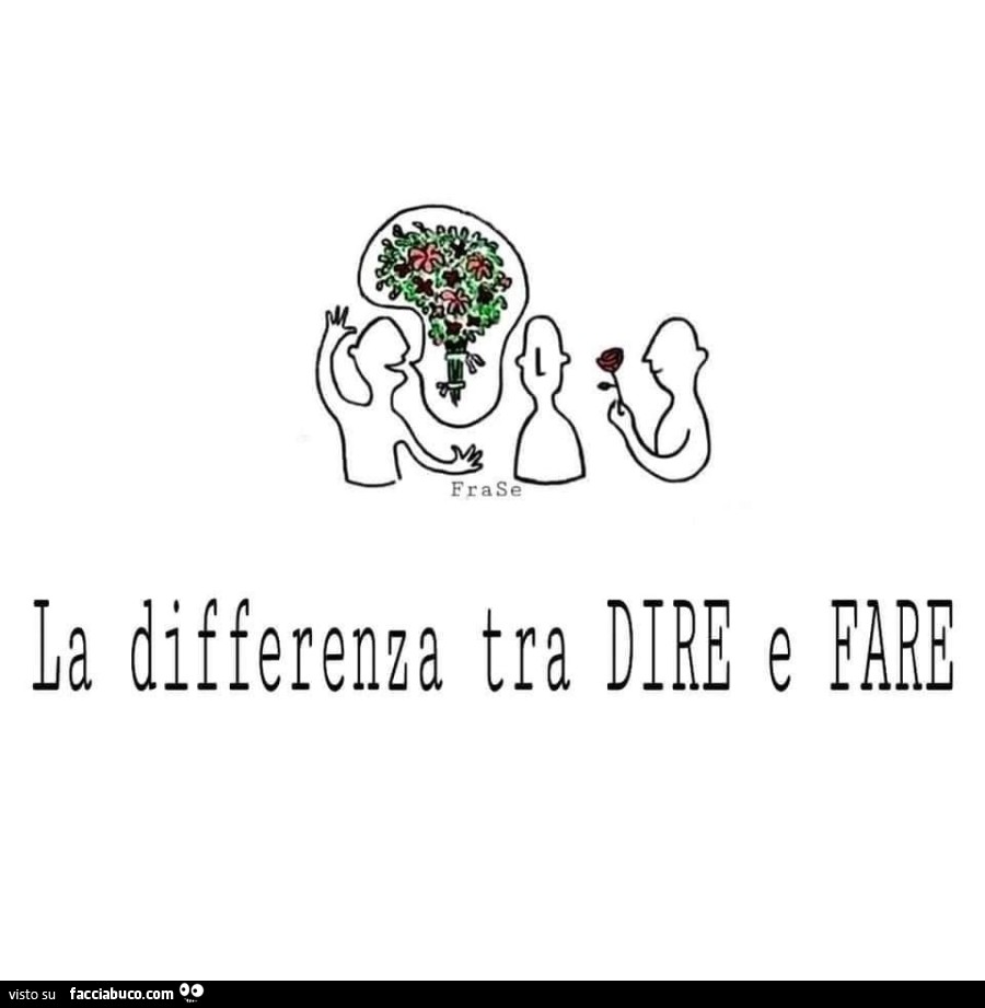La differenza tra dire e fare - Facciabuco.com